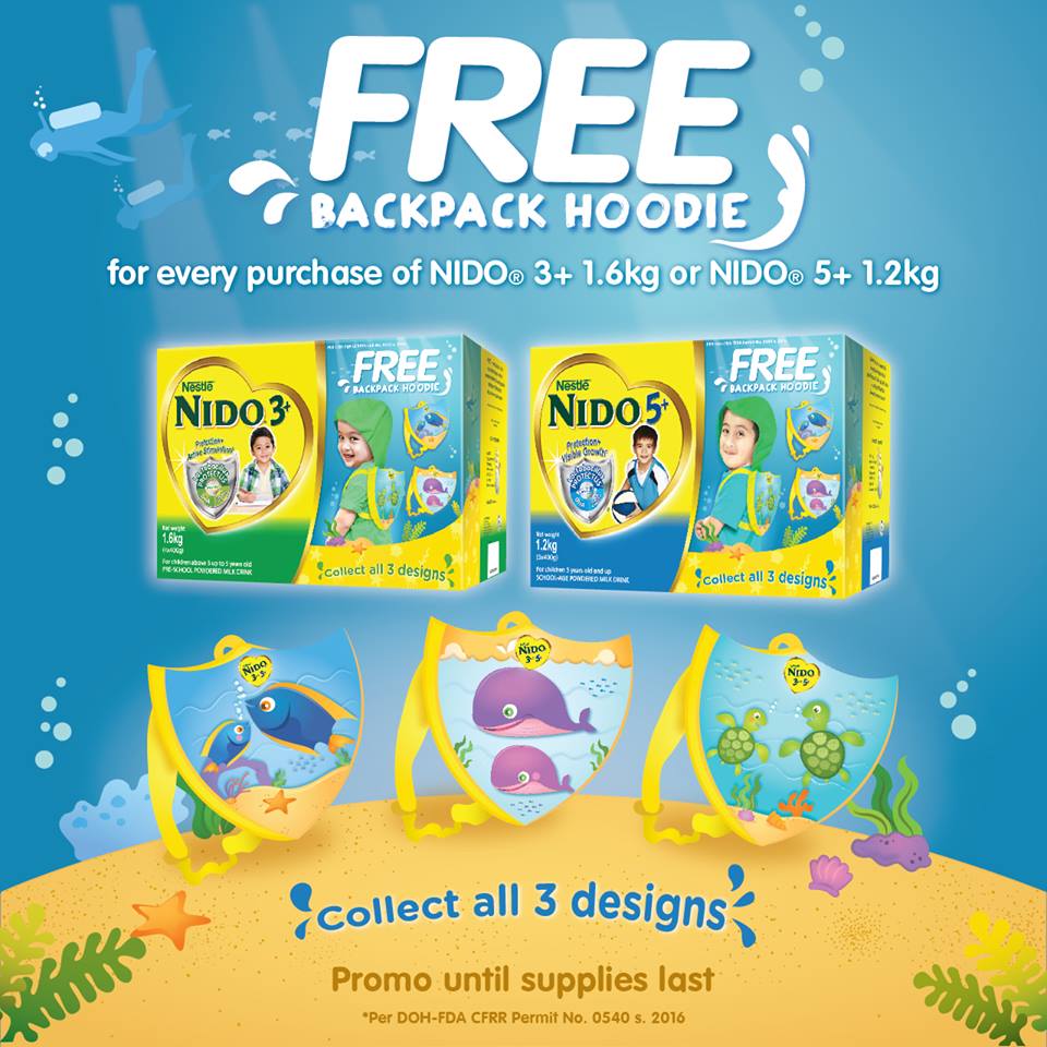 Get a FREE Nido BackPack Hoodie For Every Nido 3+ and 5+ Purchase ...
