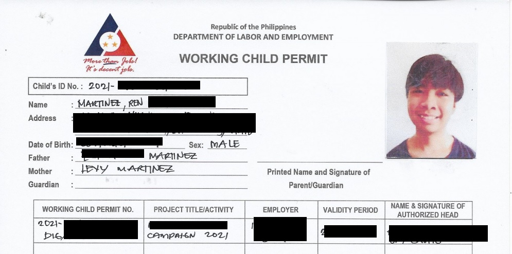 Requirements for applying a Working Child Permit from DOLE - Mommy Levy